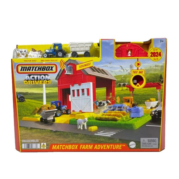 MATCHBOX | Toys | Matchbox Action Drivers Farm Adventure Playset With ...